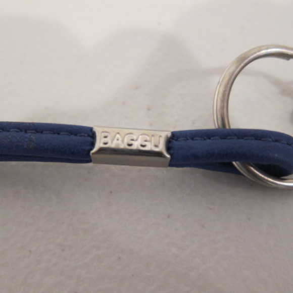 BAGGU | Accessories | Baggu Leather Loop Long Keychain Key Ring Blue ...